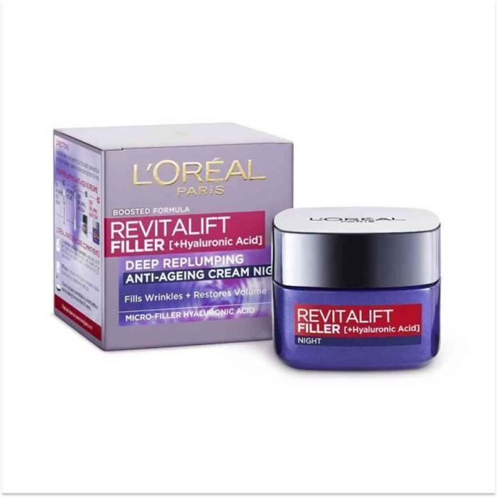 L'Oreal Revitalift Filler Night Cream Crème AntiAge Nuit 50ml ...