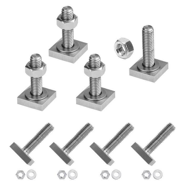Thatsrad 8 Pièces Adaptateur T Track Acier Inox Vis M8 Rail Antirouille ...