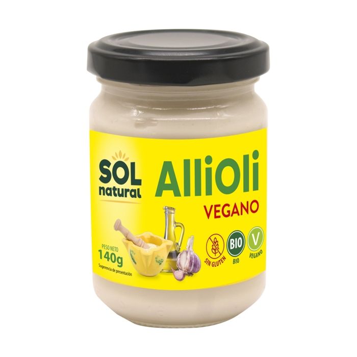 SOL NATURAL - Allioli vegan bio sans gluten 140 g - Cdiscount Au quotidien