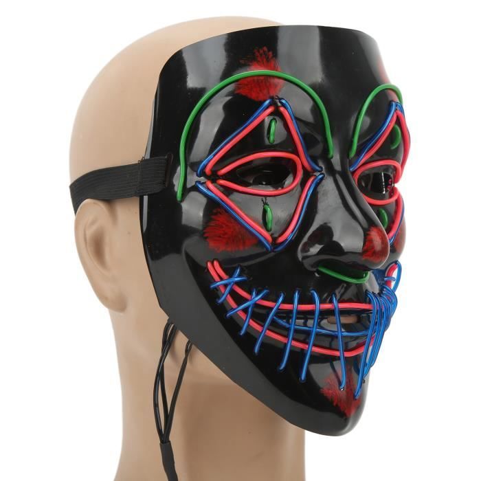 Drfeify LED Halloween Mask Scary Light Up Glowing Mask Cosplay pour ...