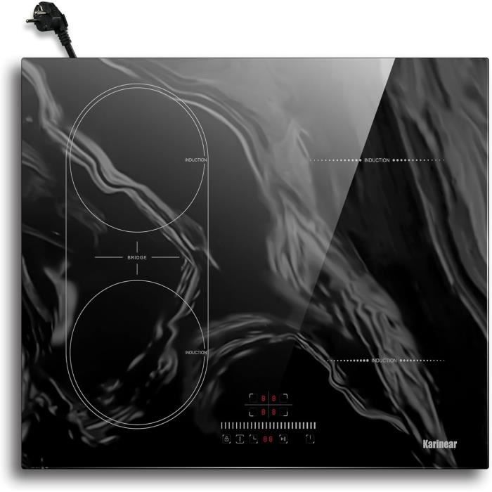 Karinear Plaque à Induction - 4 Foyer avec Zone Flexible - Encastrable ...