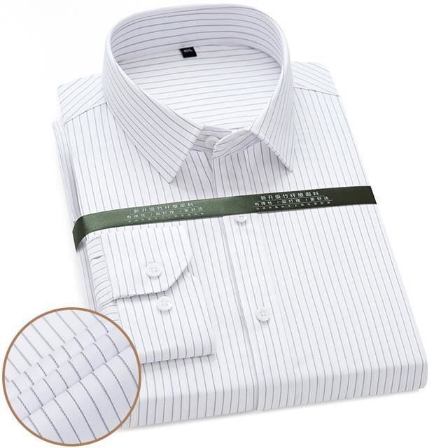 Chemise-chemisette,Chemise classique à manches longues pour homme,tenue ...