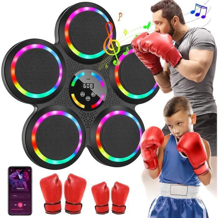 Machine de Boxe Musicale - PRUMYA - Modèle LED - 9 Modes de Vitesse ...