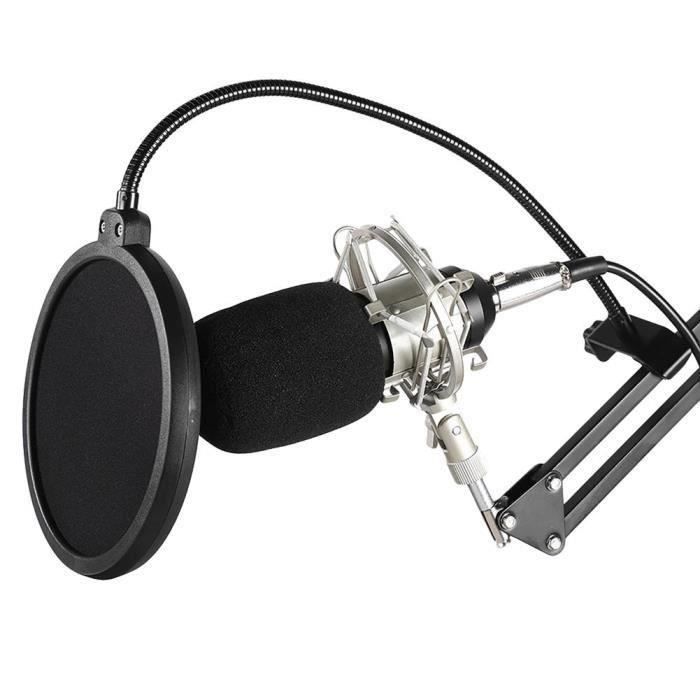 Sunbuy-Microphone en direct avec support de téléphone Microphone en ...