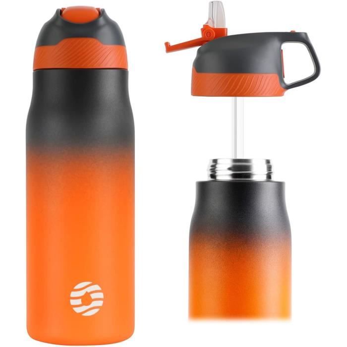 FEIJIAN FJbottle Gourde Enfant Inox avec Paille, 550ml-710ml Bouteille Isotherme sans BPA ...