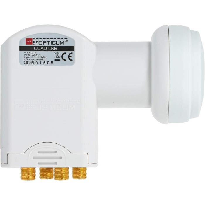 Opticum Quad LNB - LQP-04H - Connexion de satellite (Full HD, 3D ...
