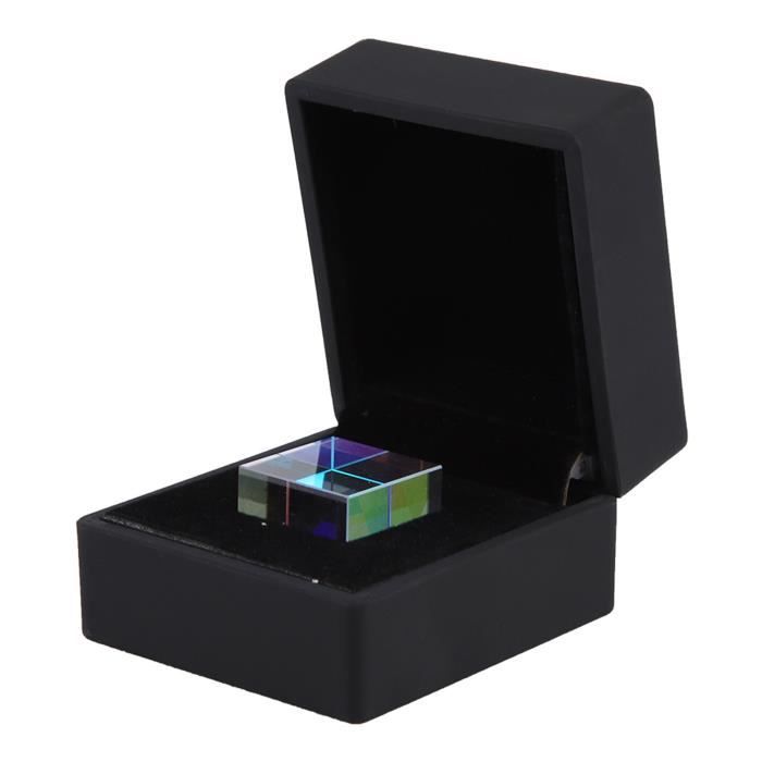 Cube Prism, Verre Optique K9 optique verre RGB Dispersion Prisma Cube ...