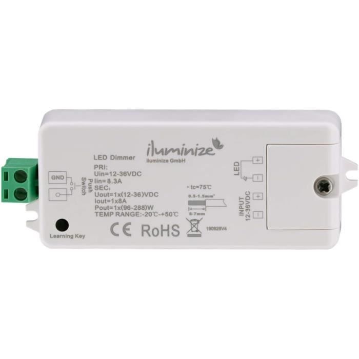 Contrôleur Led Sans Fil : 750 Hz (Sans Scintillement), 1 X 8 A Pour Led ...