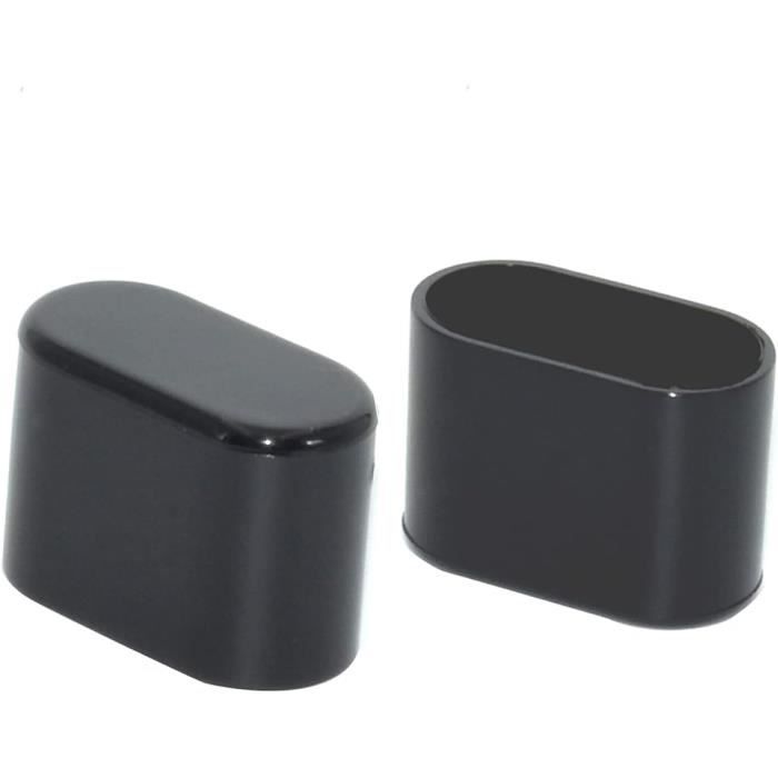 Lot De 16 Embouts Ovales Pour Pieds De Chaise En Pvc Souple Noir ...