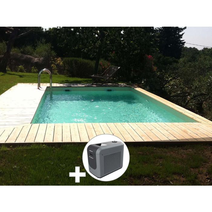 Kit piscine bois Ubbink Sunwater 5,55 x 3,00 x 1,40 m - Liner bleu ...