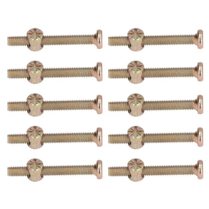 (M6*60mm)10 Ensembles Kit De Vis De Berceau De Lit De Bébé M6 Galvanisé En - Cdiscount Bricolage