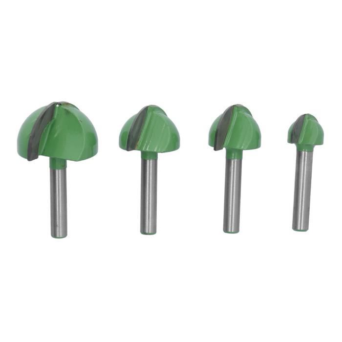 ZJCHAO Cove Box Bit 4Pcs Cove Box Router Bit Round Nose 2 Flute ...