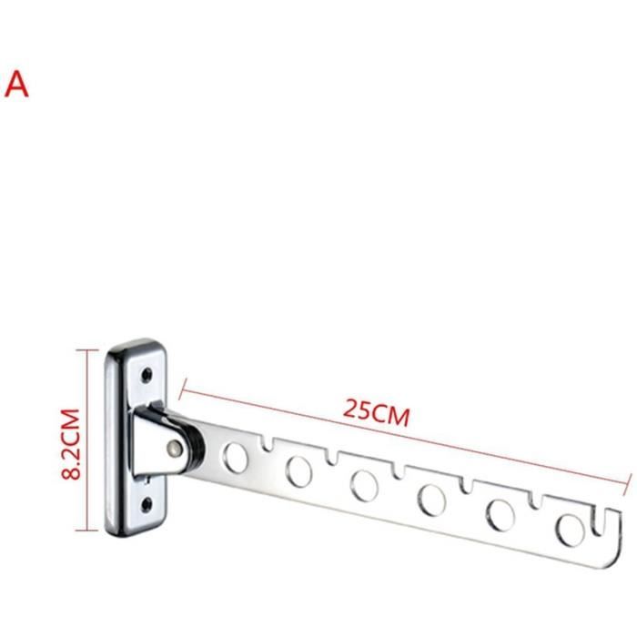 Séchoir à Linge 6-8-10 Trous pliants en Acier Inoxydable Mur-cintras ...