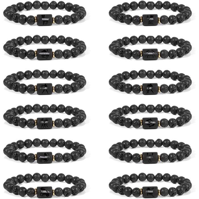 Bracelet Élastique Zodiac Bracelet Homme En Pierre Naturelle[u5510 ...