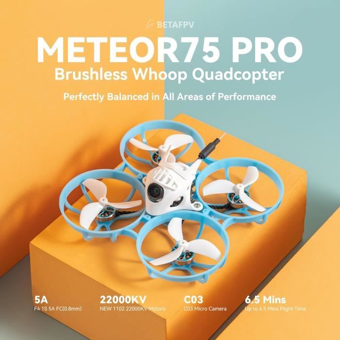 Meteor75 Pro 1S Brushless Whoop Drone Quadcopter With 45Mm 3-Blade ...