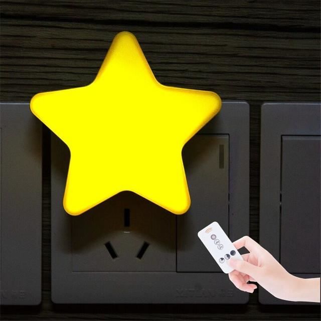 Veilleuse,Rose-US--Applique murale connectée avec télécommande et ...
