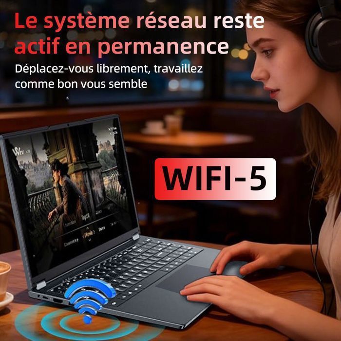 PC Portable-15.6''FHD-Écran tactile 360°Flip-AMD Ryzen5 7430U(jusqu'à 4 ...