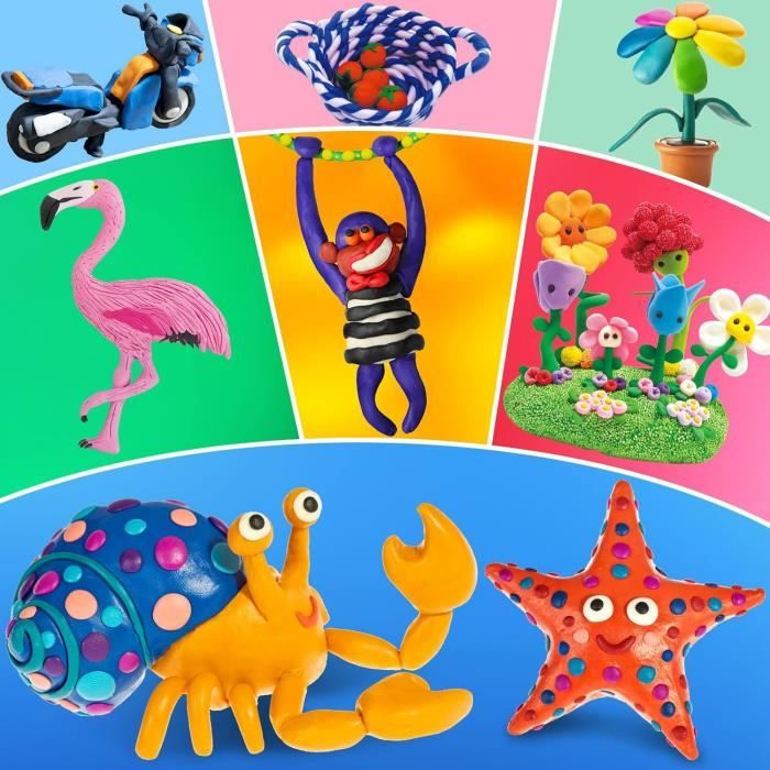 Argile Polymère, 12 Couleurs, Pâte À Modeler, Pâte À Modeler Diy ...