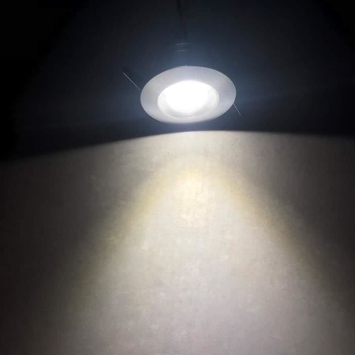 4 Mini Spots Encastrés À Led En Aluminium Avec Lumière Blanche Chaude ...