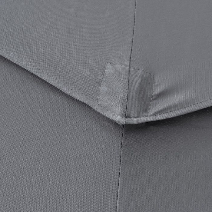 LIA Parasol inclinable Ø2,85x2,5m manivelle anti-UV gris - Cdiscount Jardin