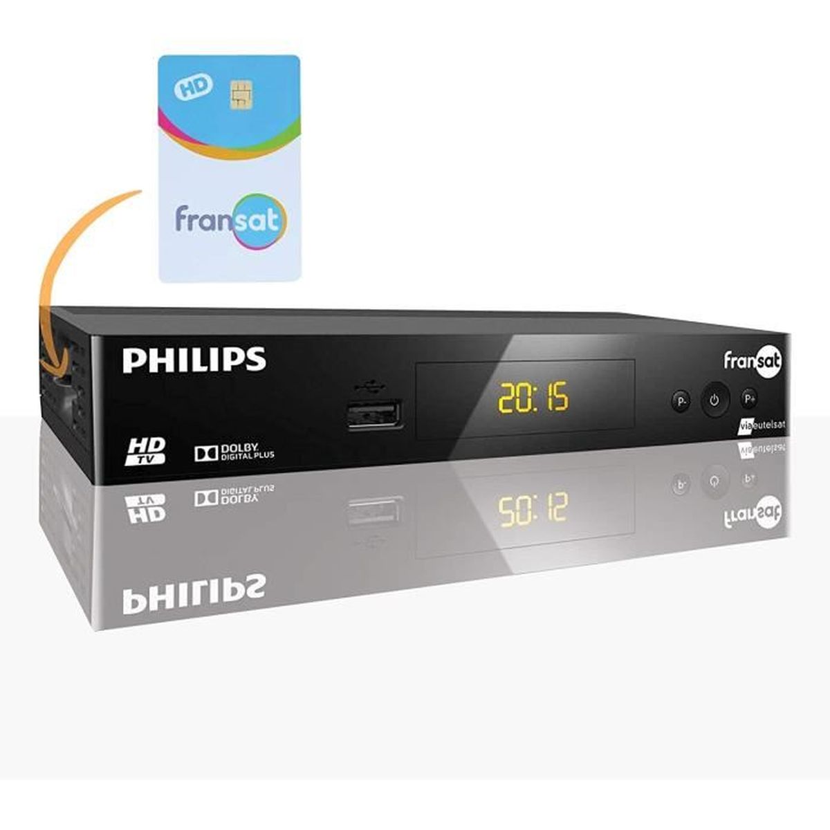 Fransat Récepteur TNT Decodeur Satellite - + Fransat Carte +1.5 M HDMI ...