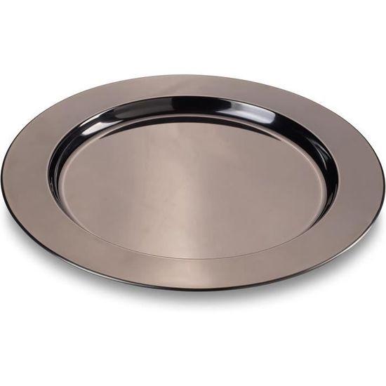 Assiette de table-Assiette de service Set Shiny, Sous-assiette en acier ...