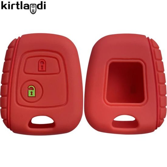 Rouge (sans logo) - Coque en Silicone pour clé télécommande de voiture ...