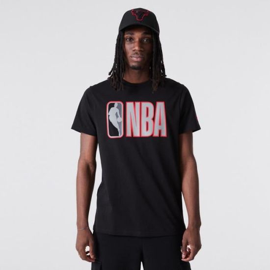 T-Shirt NBA logo New Era Outline Noir pour Homme-Noir-XL Noir ...