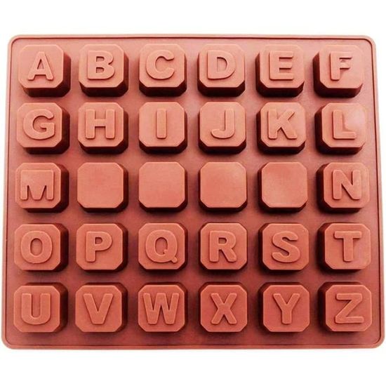 Moule À Muffins En Silicone Antiadhésif 26 Lettres Alphabet Et Chiffres ...