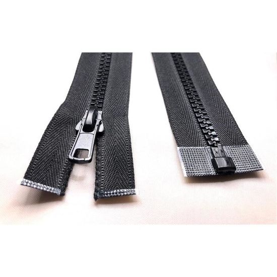 Fermeture Éclair Robuste N° 5 Avec Dents En Plastique Séparable Noir 67 ...