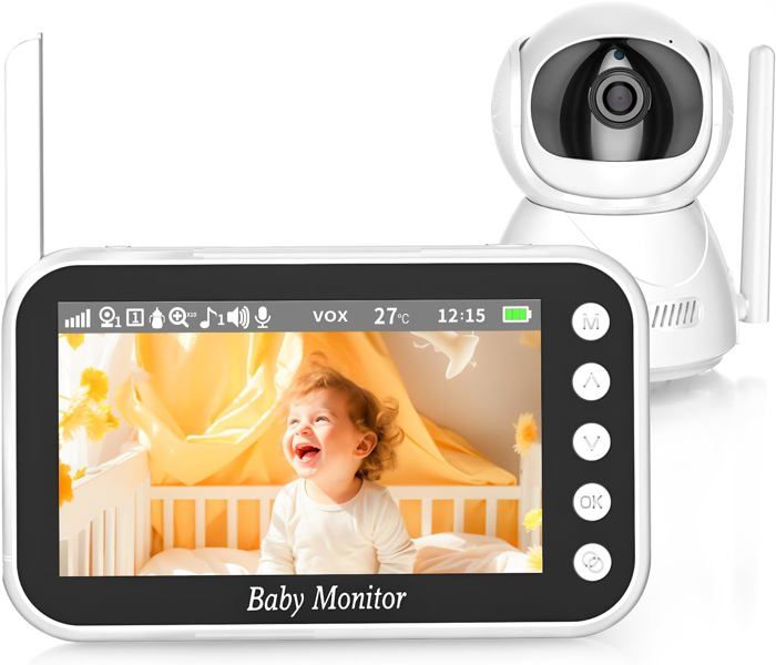 Babyphone Camera 4,3 Pouces 720P Hd Camera Bébé Moniteur Zoom ...