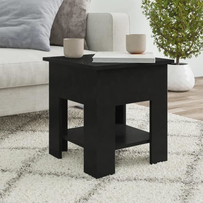 Meuble Avec Table Basse En Bois Noir 40 X 40 X 42 Cm[u10567 ...