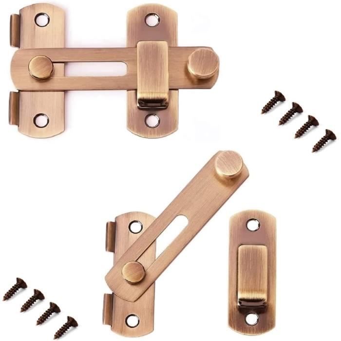 2 Pcs Verrou De Porte Loquet De Porte En Acier Inoxydable Fermeture ...