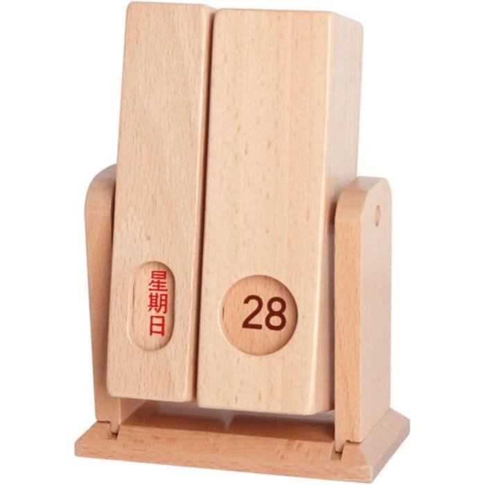 2022 Calendrier Familial Calendrier De Bureau En Bois Massif 2021 ...