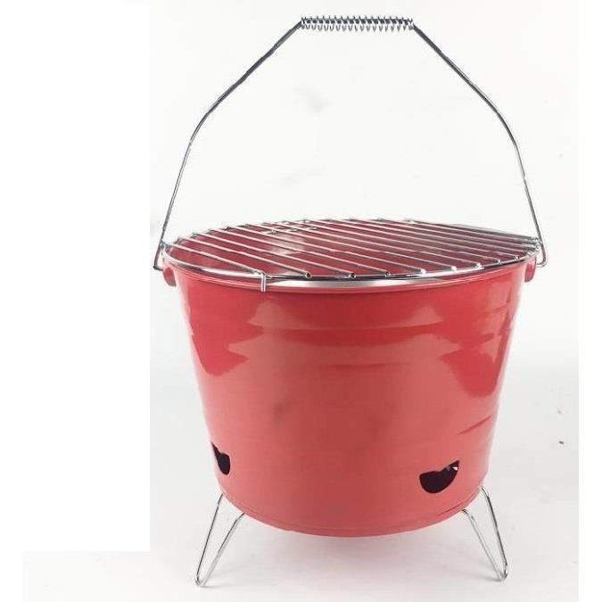 Rouge Mini barbecue à charbon de bois Portable 143, fourneau à bois ...