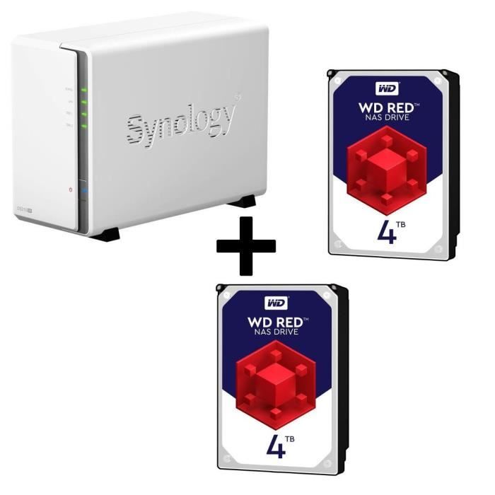 Pack Synology Serveur NAS Diskstation DS216se DS216se + 2 Disques Durs ...