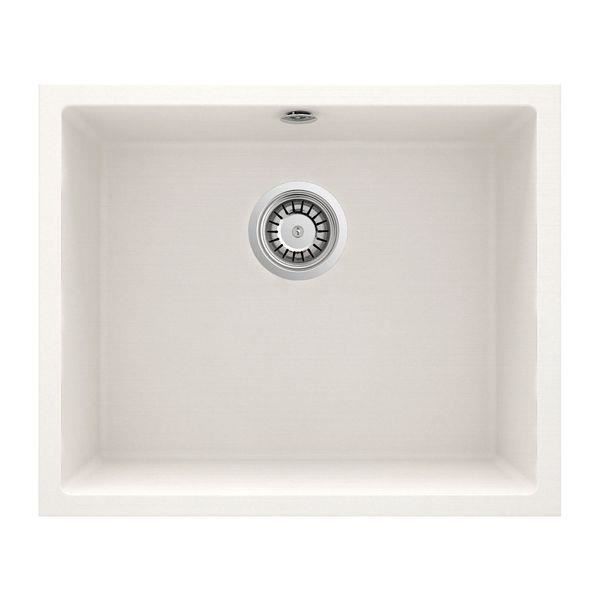 Évier sous plan - DEANTE - CORDA - Granit blanc - 1 bac - 49x40 cm ...