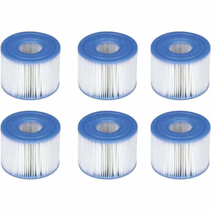 Cartouches de filtre - FOLAYA - S1 - Lot de 6 - Compatible Intex Pure ...