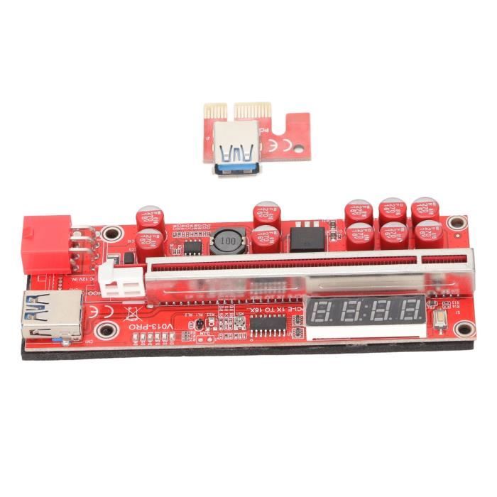 GOTOTOP Riser PCIE 1x à 16x PCIE Riser 1x à 16x 10 Condensateurs PCIE ...