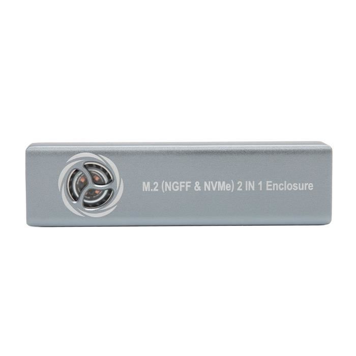 HURRISE boîtier M.2 Boîtier NVME M.2 NVME NGFF double protocole 2 en 1 ...