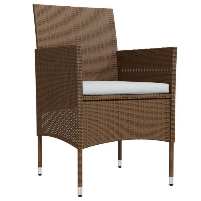 L-16847-Pwshymi-Ensemble de salle à manger de jardin coussins 9 pcs ...