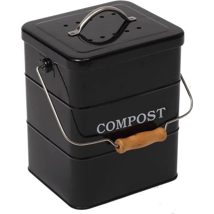 Morezi Poubelle Compost Cuisine,6L pour déchets alimentaires poubelle ...