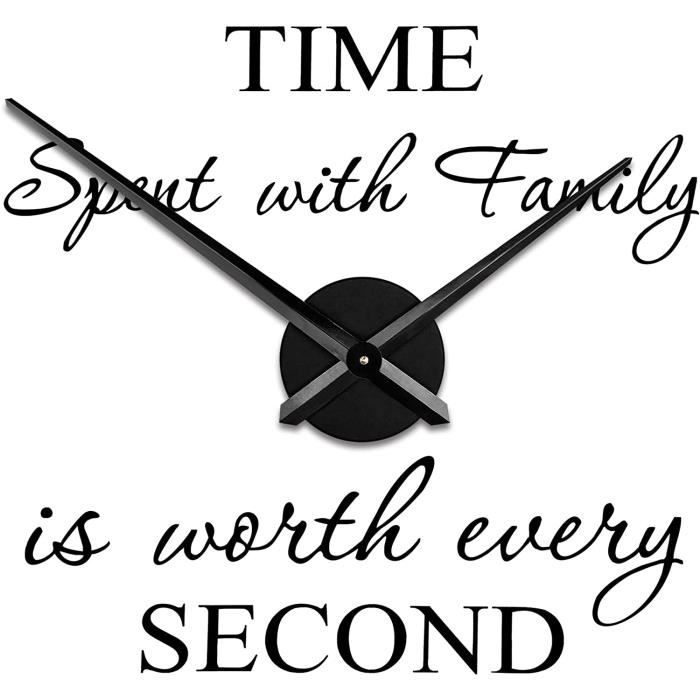 Mute DIY - Grande horloge murale 3D sans cae - Kit de mécanisme de ...