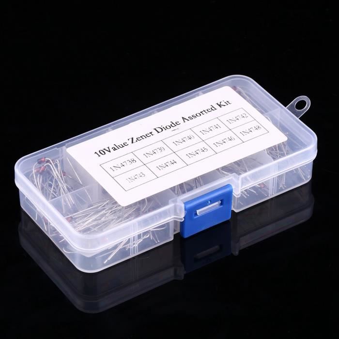 Diode Zener - SURENHAP - Kit électronique 200pcs - 10 valeurs - Faible ...