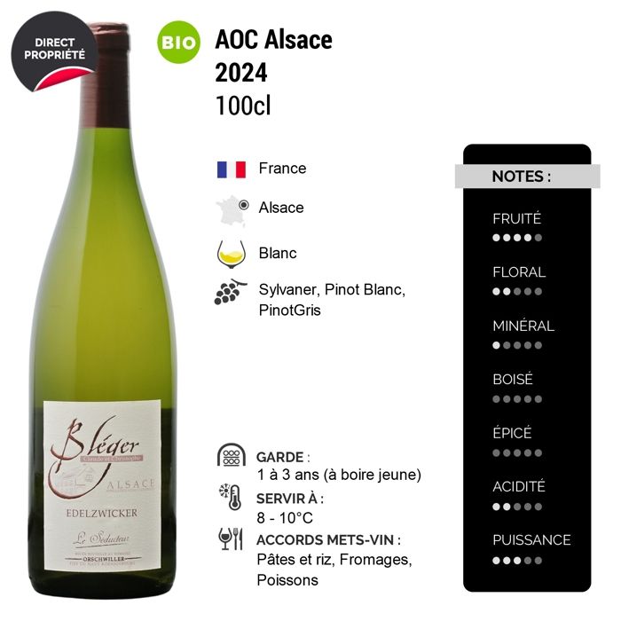 Domaine Claude et Christophe Bléger Alsace Edelzwicker Le Séducteur ...