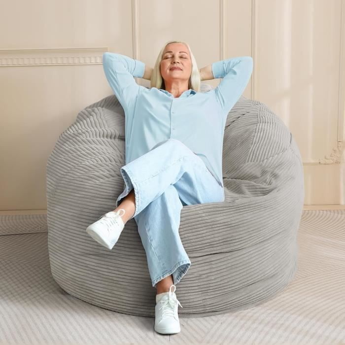 Chaise Pouf Chaise Convertible Qui se replie du Pouf au lit - Grand ...