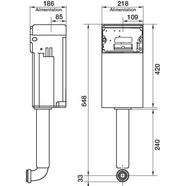 Réservoir à encaster - Césame CE70 - Regiplast - Cdiscount Bricolage