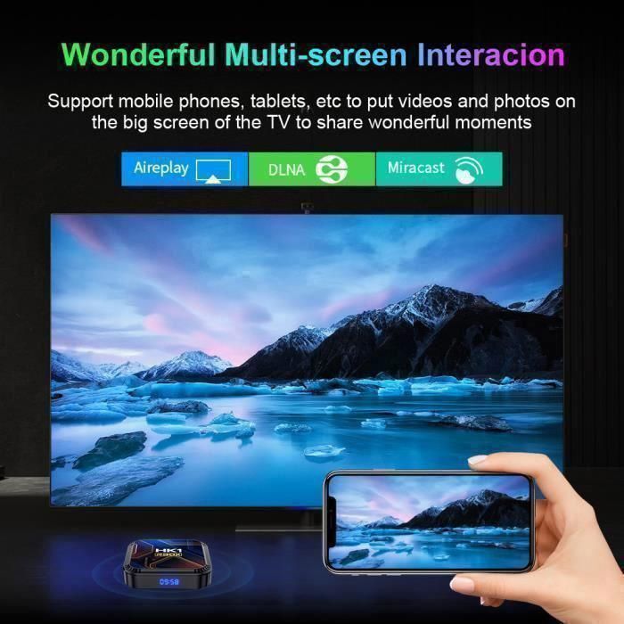 Android tv box android 13 Smart TV BOX,Boitier iptv Wifi 4G+64Go H616 ...