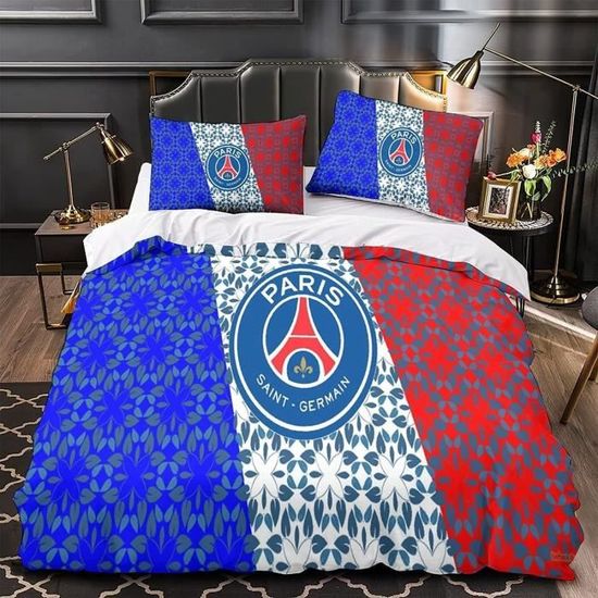 Housse de Couette Club Star du Football - Bleu - 240x220cm - Microfibre ...