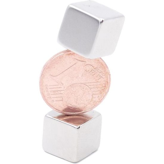 6 Mini Aimants Cube 10mm | N52 Niveau Le Plus Forte - Aimants en ...